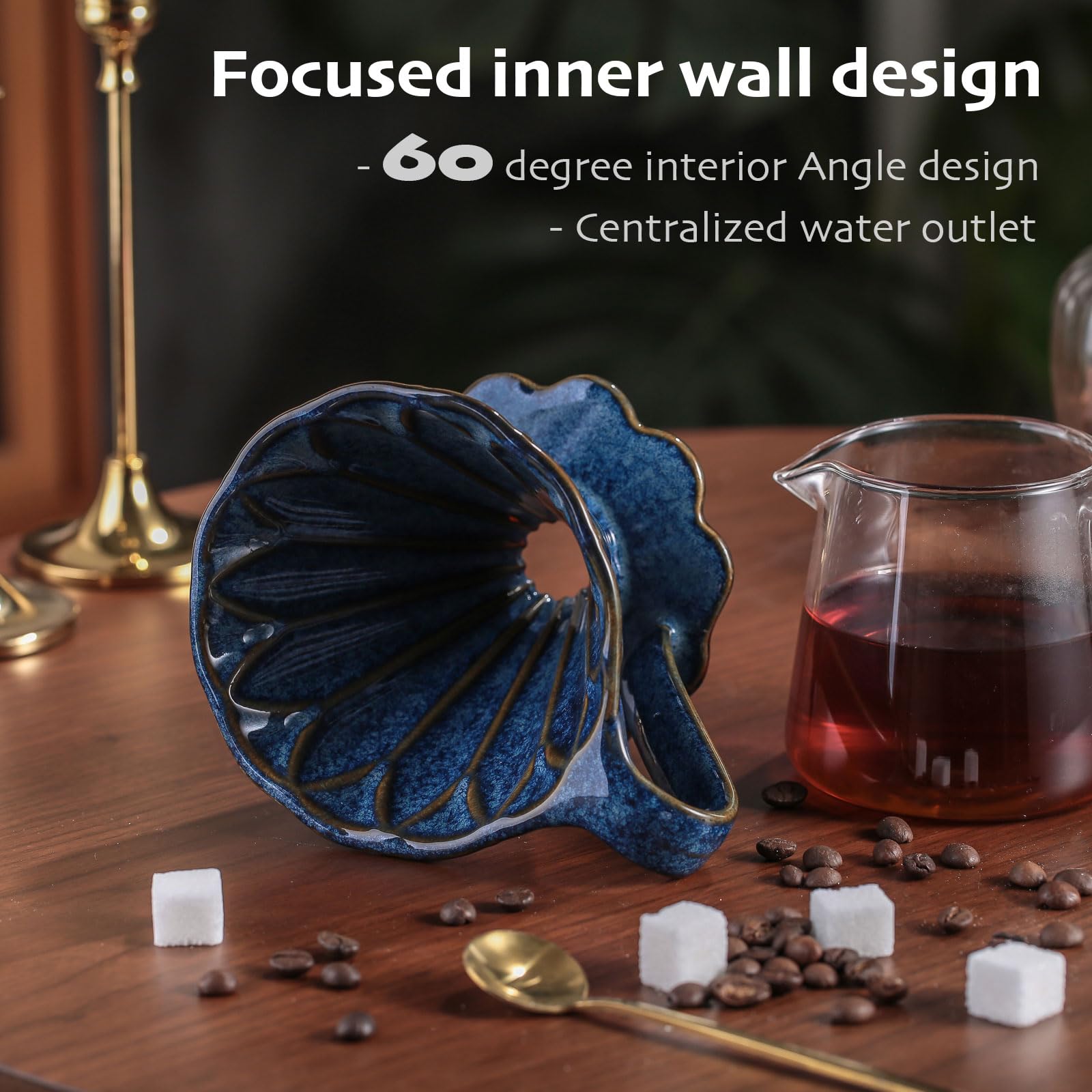 Snapklik.com : Aroplor 02-4Cup Pour Over Coffee Dripper,Ceramic Coffee ...