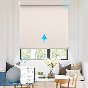 Amazon.com: MYshade Custom Size Motorized Roller Shade Smart Window Roller Shade with Alexa ...