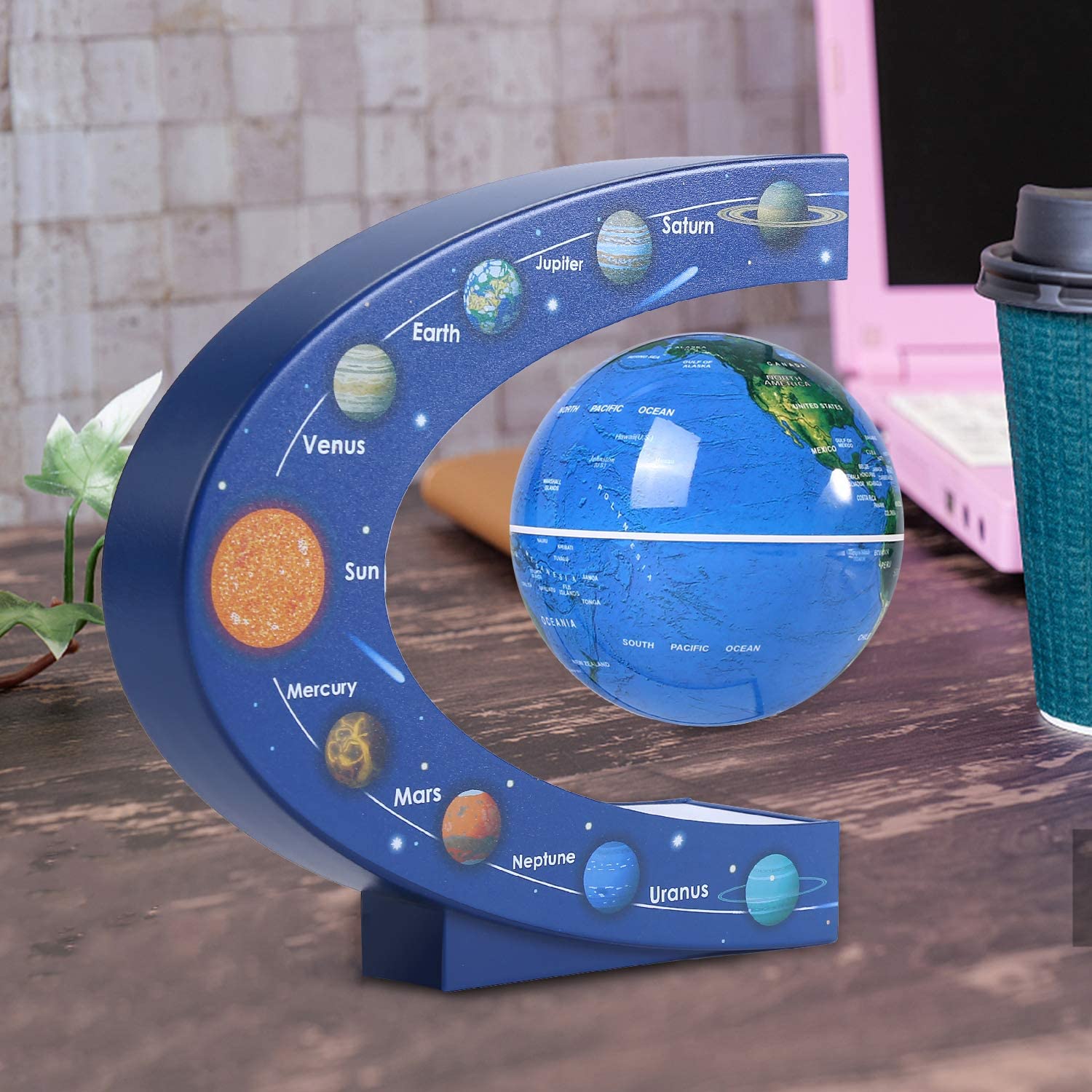 Watch Magnetic Levitating Globe with LED Light Floating World Map. on ...