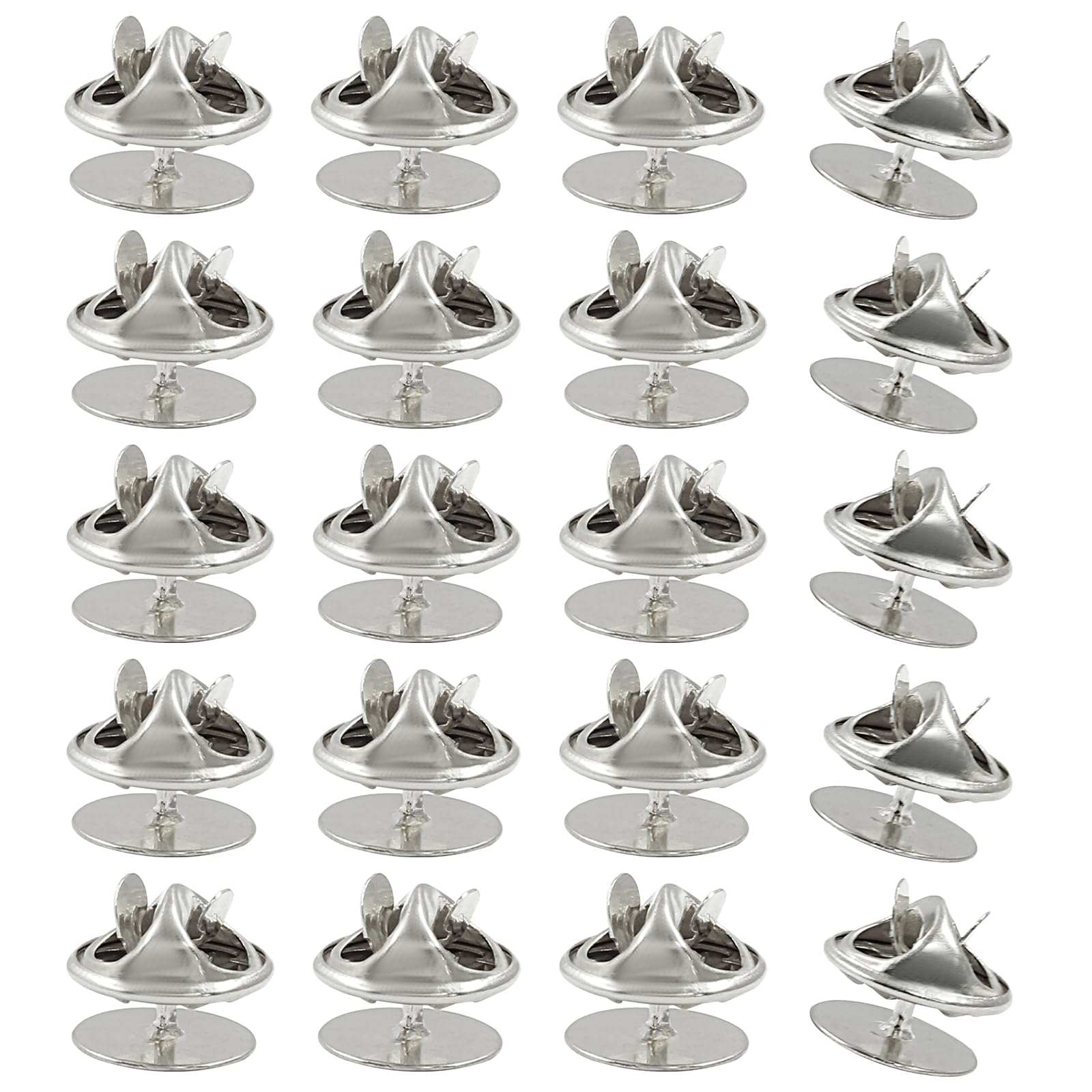 Amazon.com: Coufce 100 Pairs Pin Backs Replacement，Silver Butterfly Tie ...
