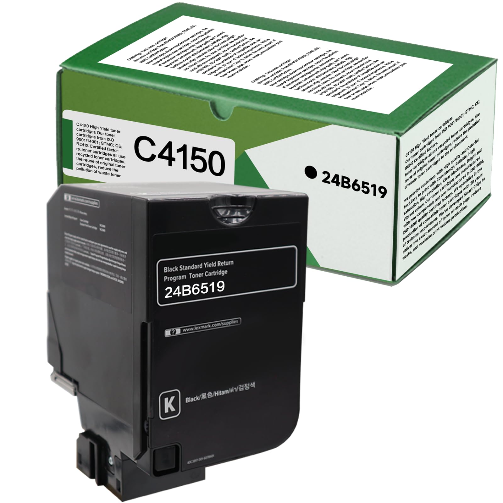 Amazon.com: WYFYINK C4150 Black 24B6519 Remanufactured Toner Cartridge ...