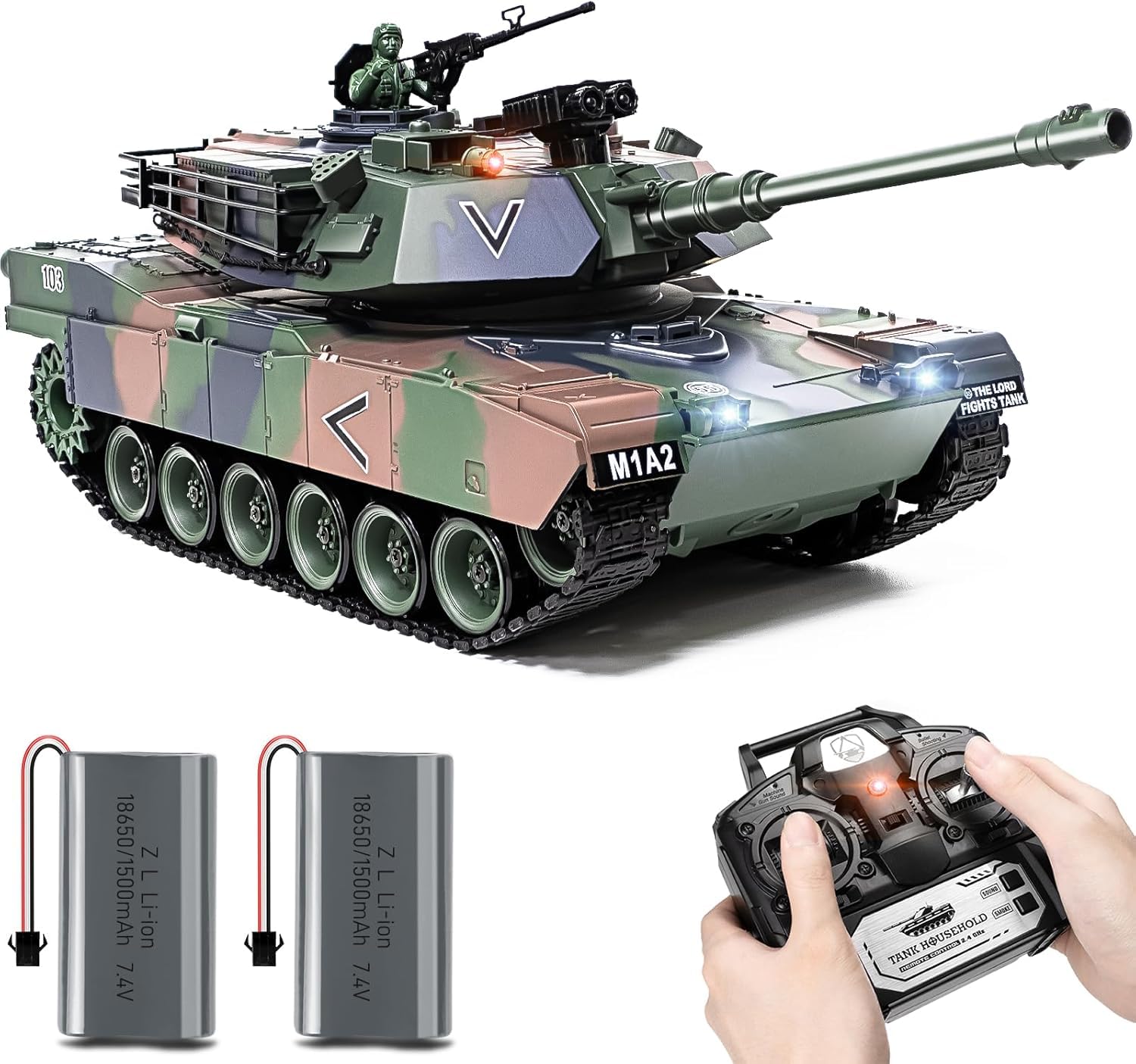 Amazon.com: Supdex 1:18 RC Tank, 2.4Ghz M1A2 Remote Control Tank Model ...