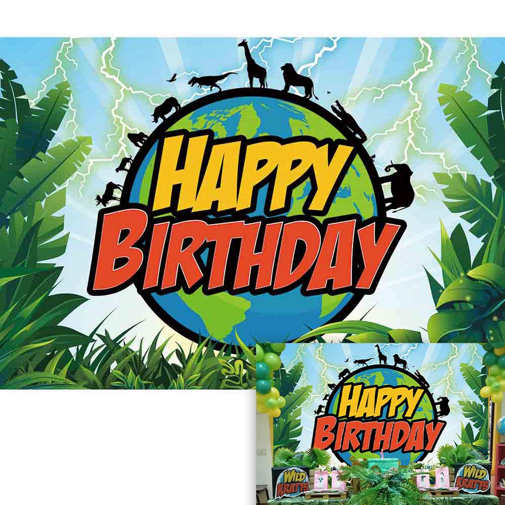 Buy Allenjoy 84x60inch Wild Theme Backdrop Tropical Jungle Safari ...