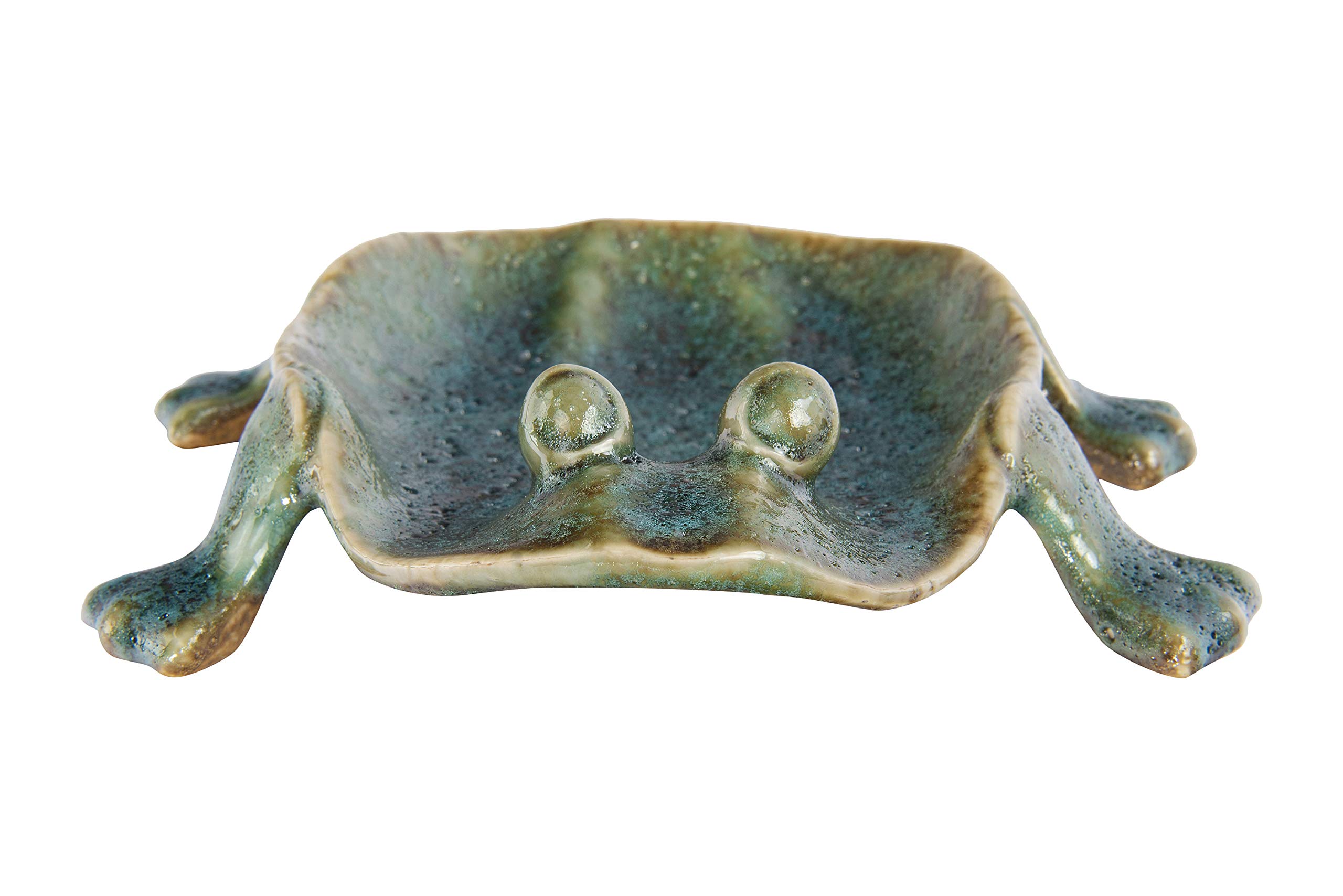 Amazon.com: Creative Co-Op Decorative Footed Frog Dish with Reactive ...