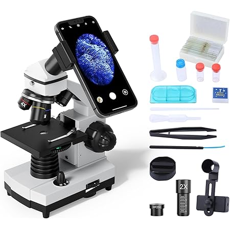 Amazon.com: Poothoh Microscope for Adults Kids 40-2000X Magnification ...