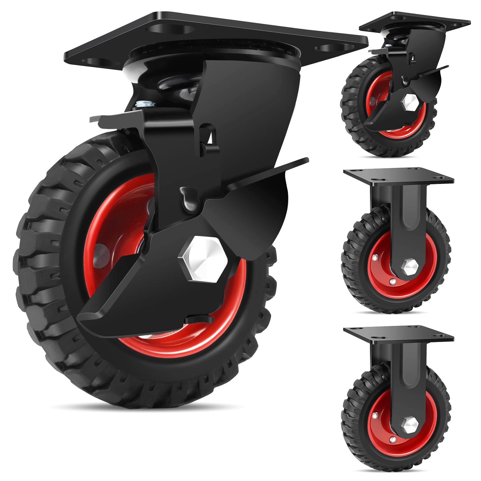 Snapklik.com : W B D WEIBIDA 5 Inch Heavy Duty Caster Wheels Set Of 4 ...
