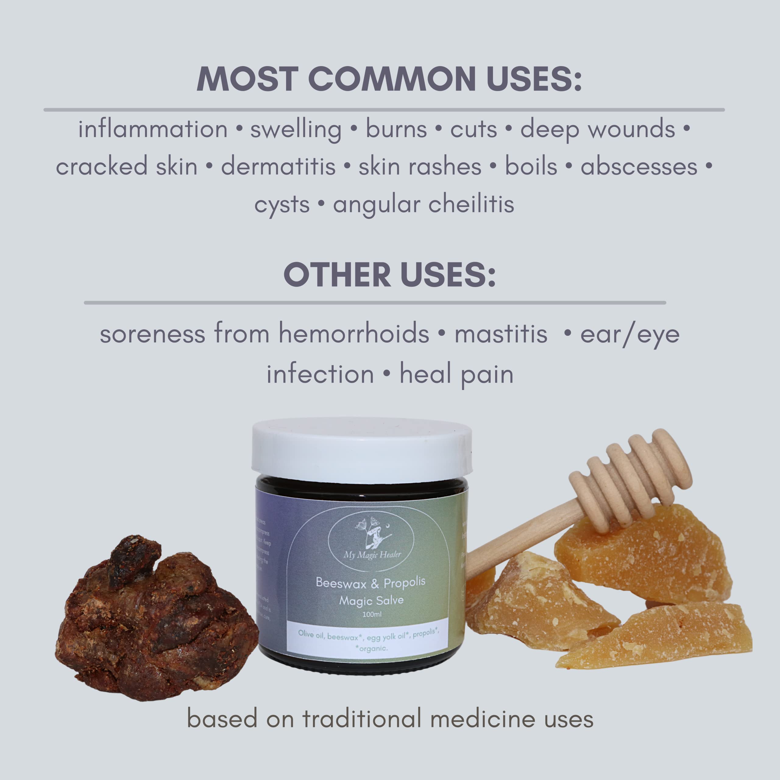 Beeswax and Propolis Magic Salve - For Swelling | Boils | Abscesses ...