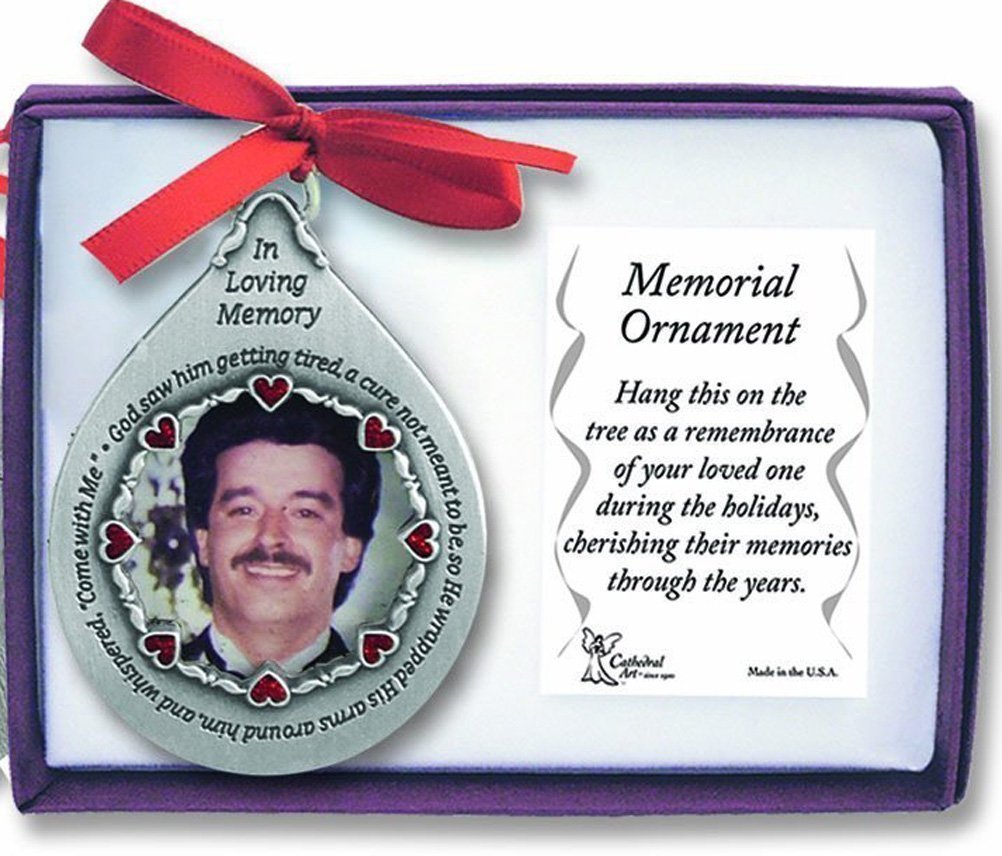 Amazon.com - In Loving Memory PEWTER Photo Frame ORNAMENT - "GOD Saw ...