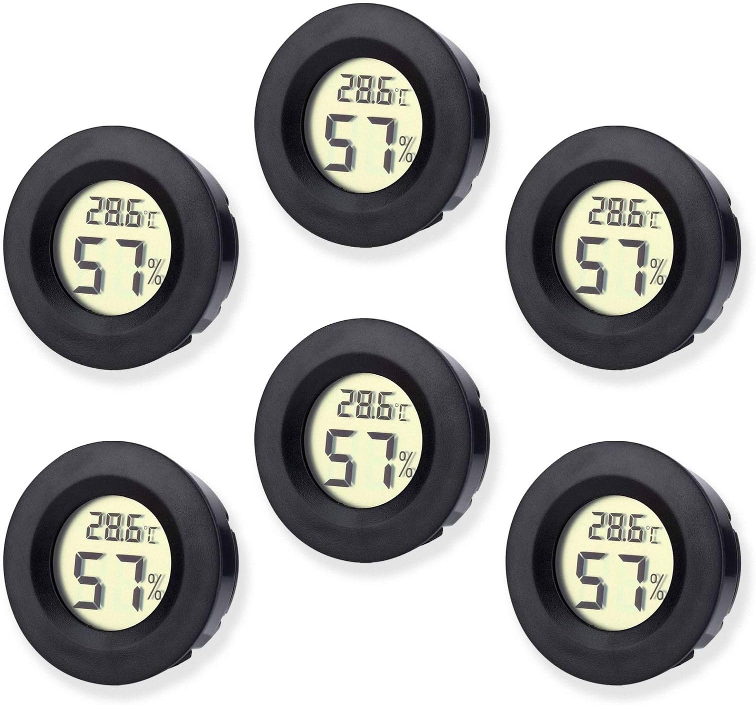 Niome 2Pack Indoor Thermometers Digital Humidity Gauge Meter Portable ...