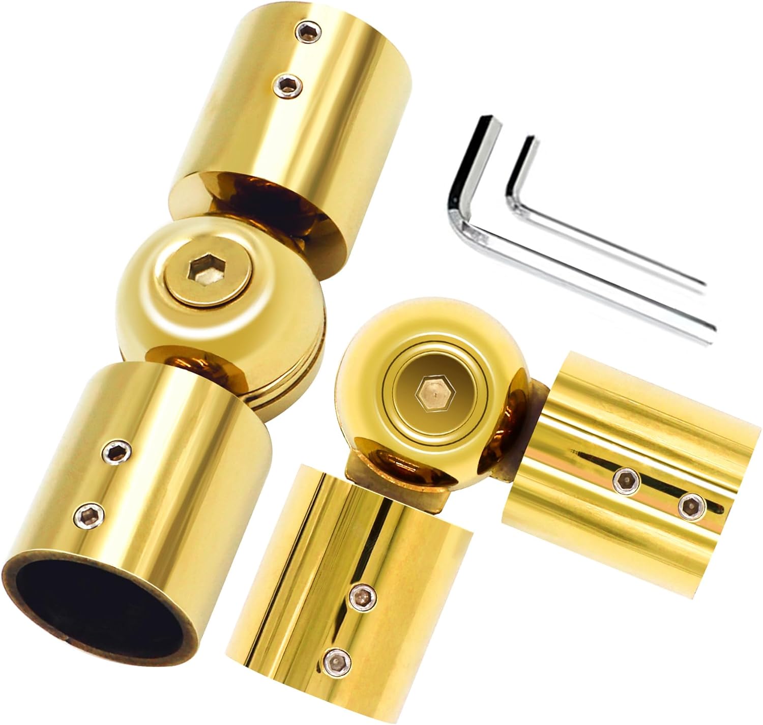 Amazon.com: Window Curtain Rod Corner Connector Set of 2,LISTENJIALE ...