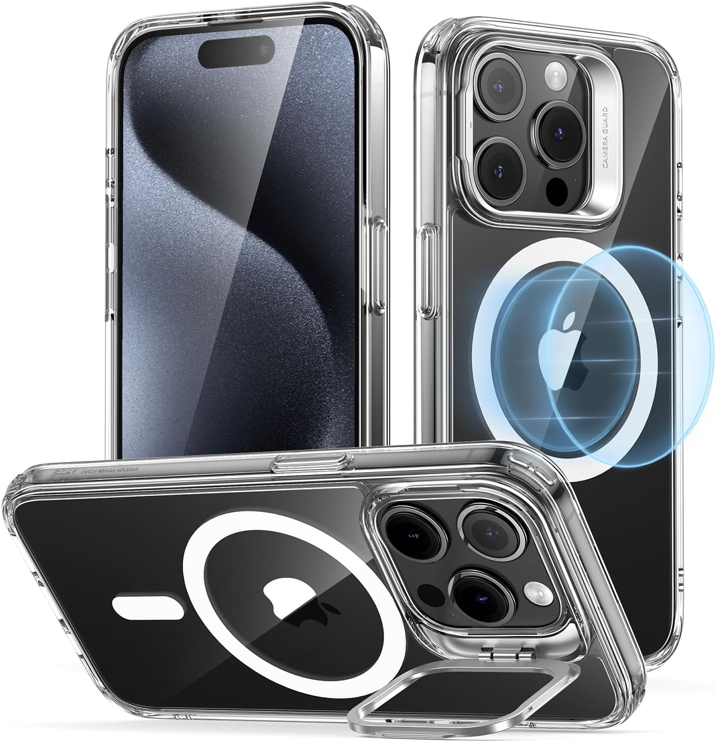 ESR for iPhone 15 Pro Case, Compatible with MagSafe, Military-Grade Protective Case, Built-in ...