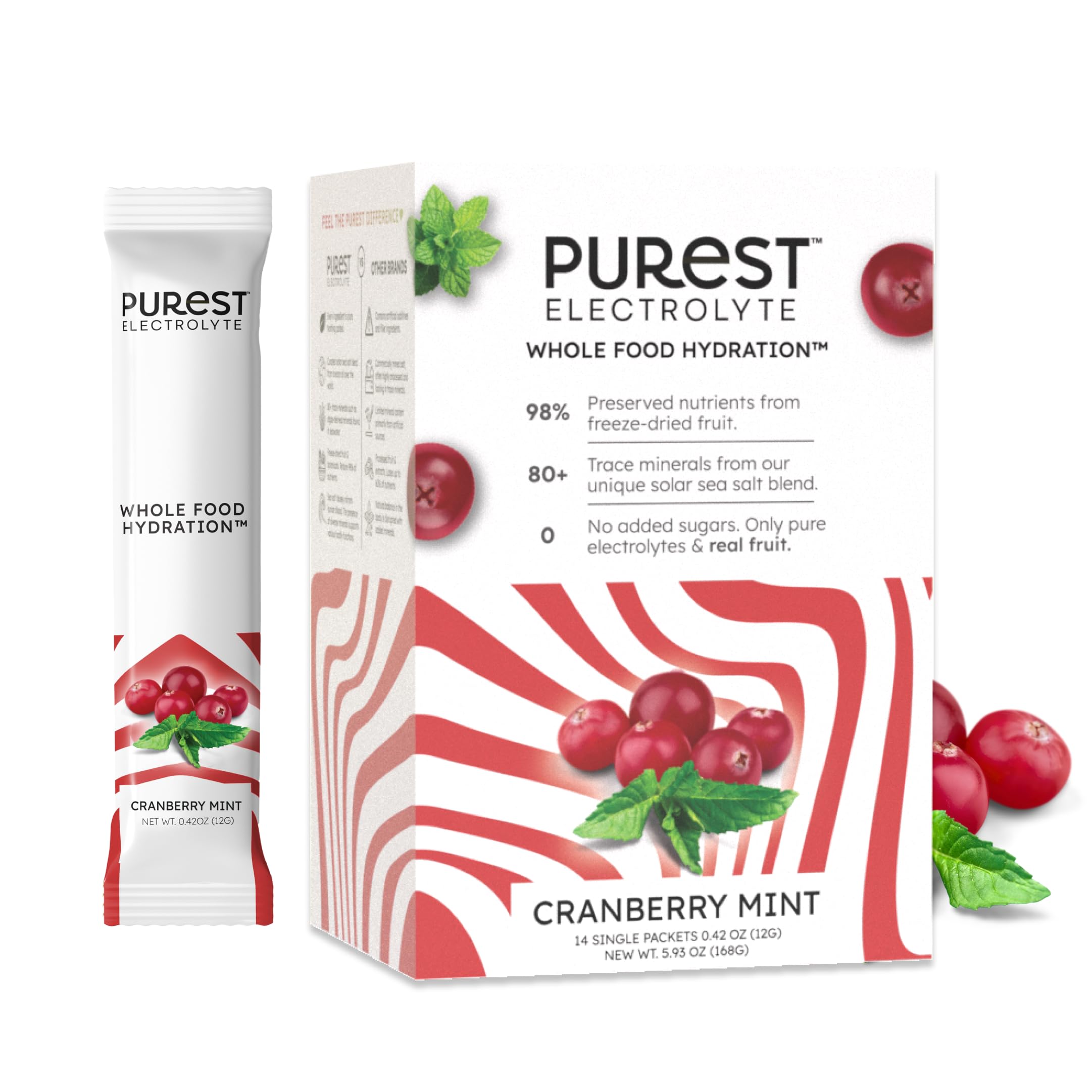 Buy Purest Electrolyte Cranberry Mint Powder Packets – Whole Food ...
