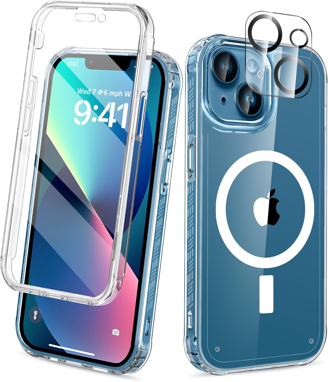 Amazon.com: BANLEA Magnetic for iPhone 13 Case, [Design for MagSafe] Built-in Screen Protector ...