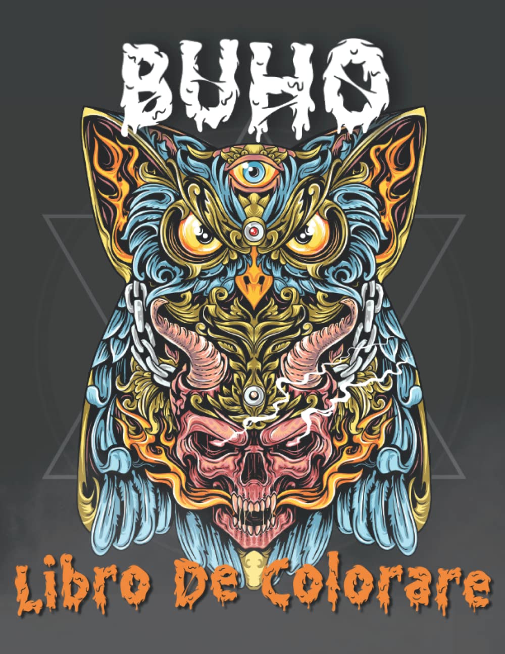 Buho Libro Para Colorear Un Libro De Colorear Para Adultos | Desertcart ...