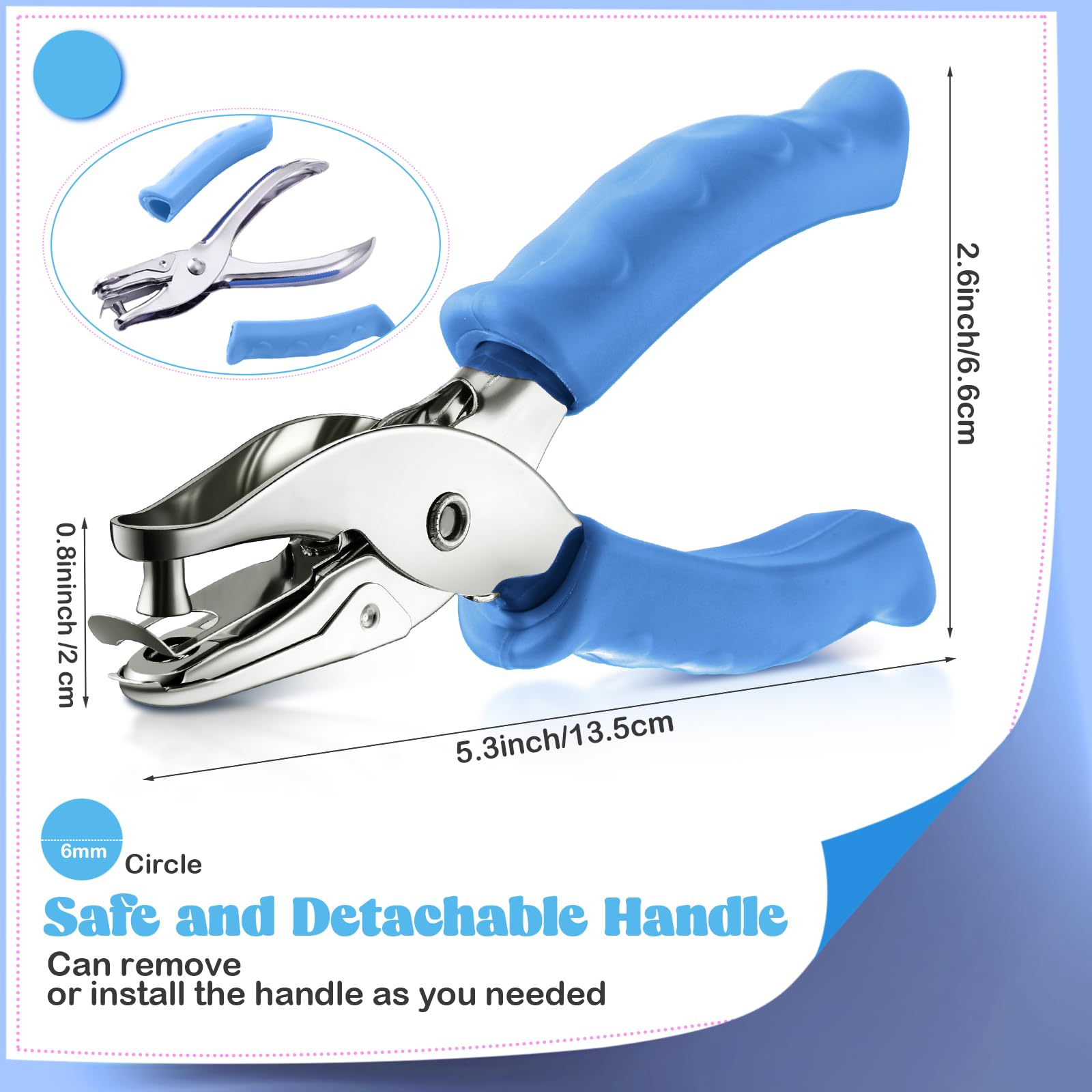 Snapklik.com : Chumia 12 Pieces Single Hole Punch Handheld 1/4 Inch ...