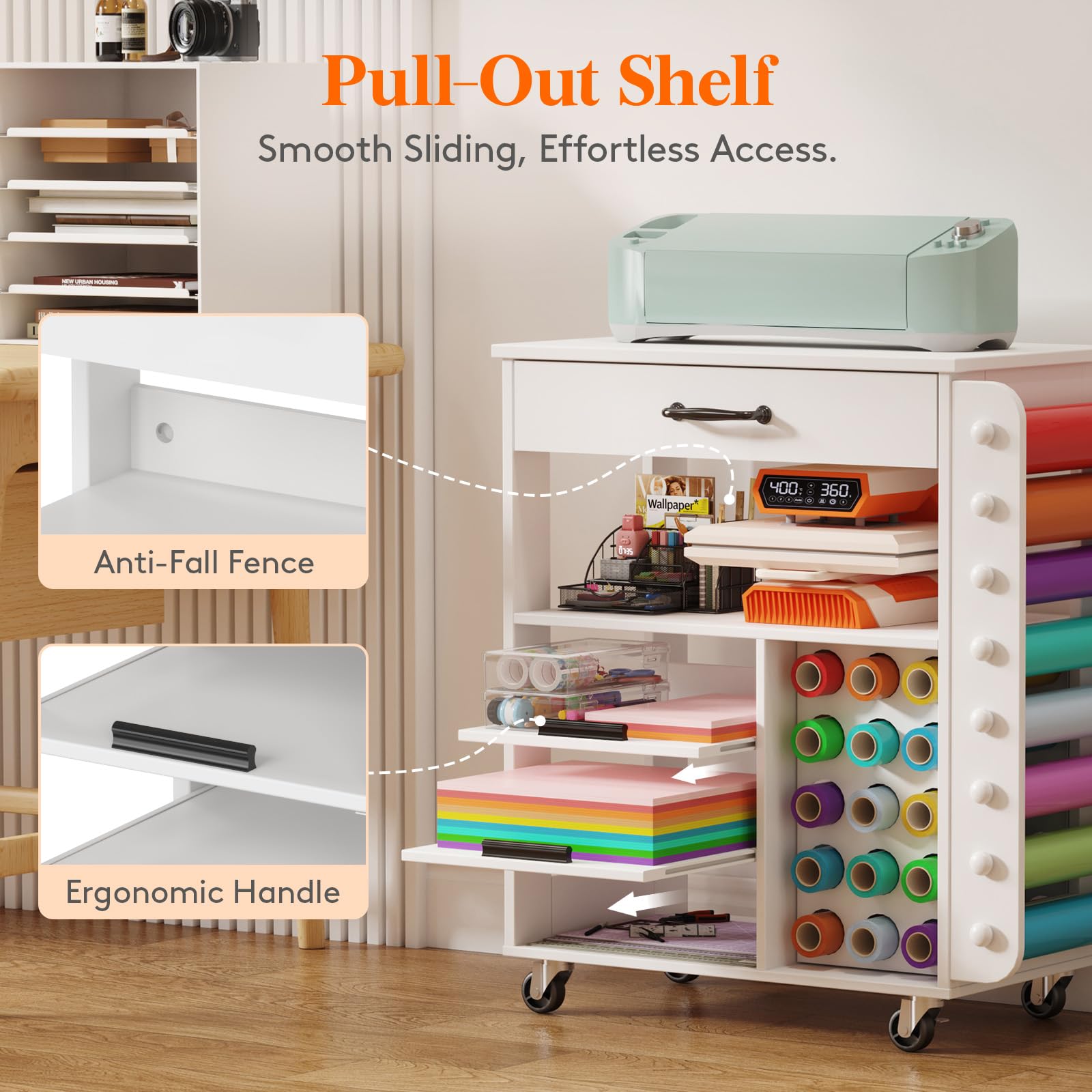 Snapklik.com : Lifewit Rolling Craft Cart