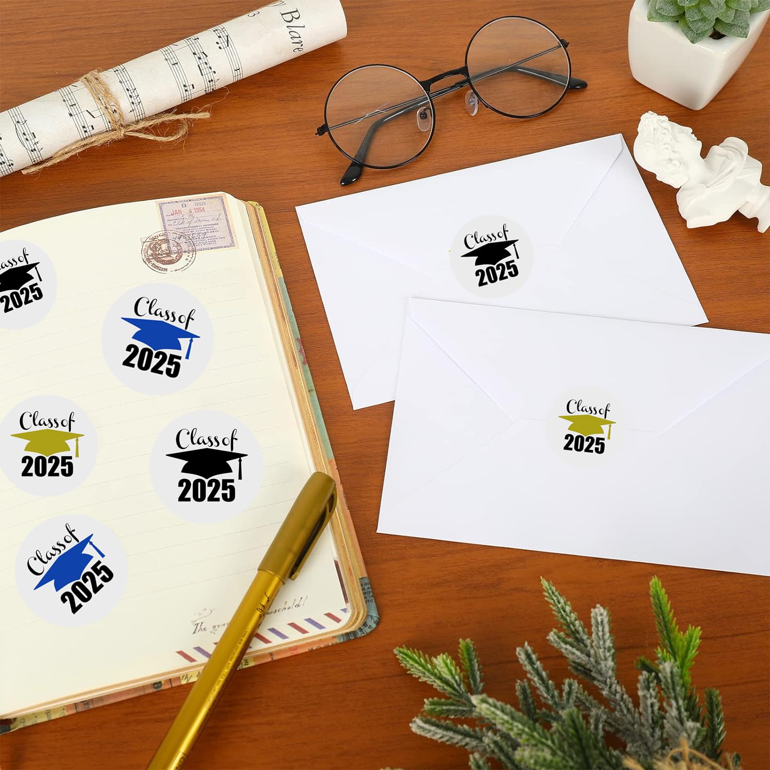 Graduation Envelope Seals Vinyl Graduation Stickers Single Use