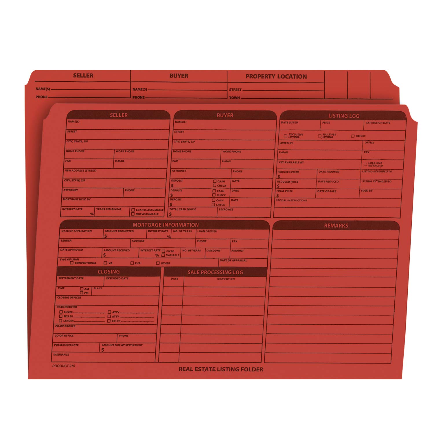 Amazon.com : NextDayLabels - Real Estate Listing Folder - Right Panel ...
