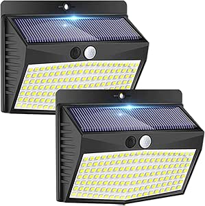 Solar Lights Outdoor, [ 2 Pack/138LED ] Solar Motion Sensor Light ...