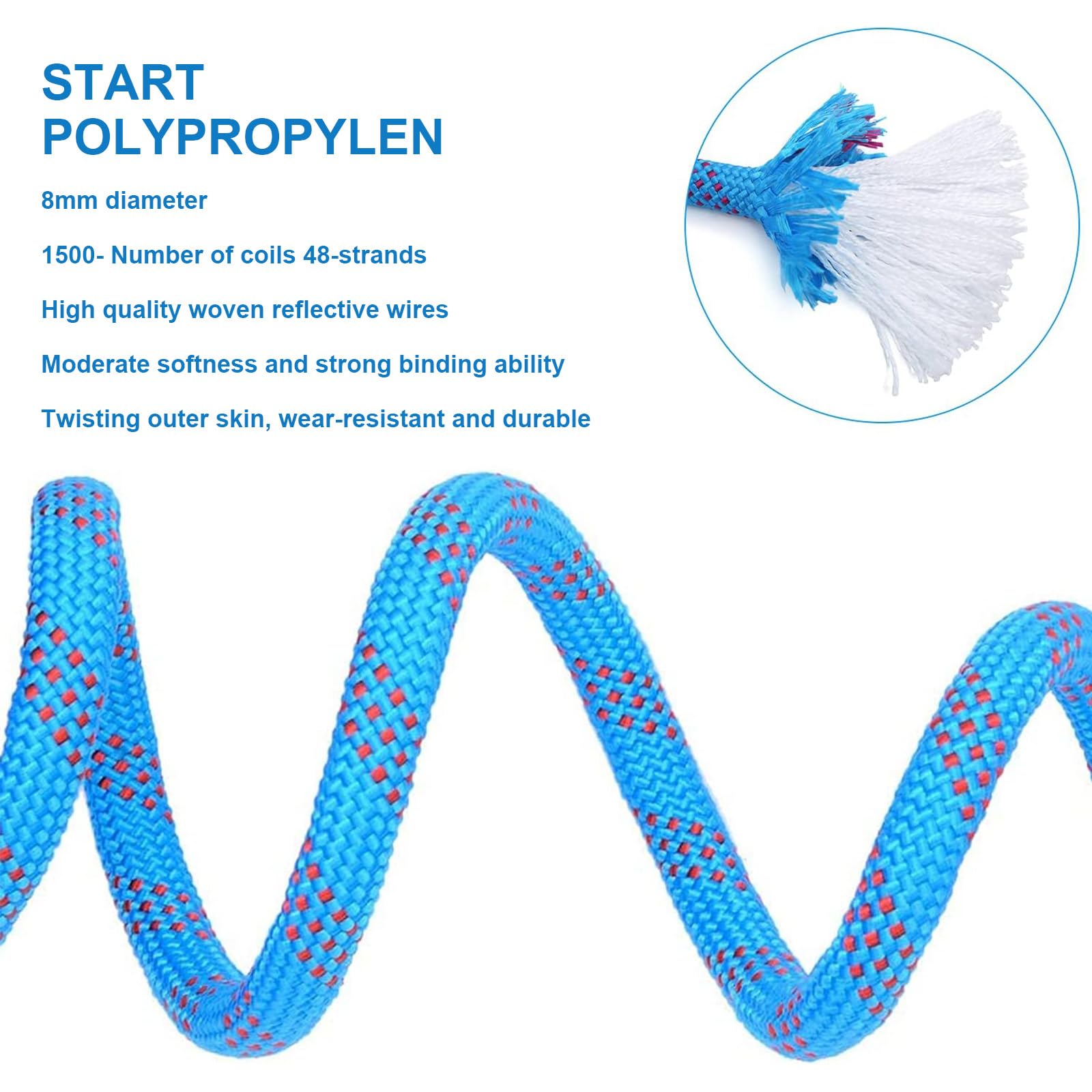 Gangying Outdoor Climbing Rope Diameter 8mm Outdoor Static Rock ...