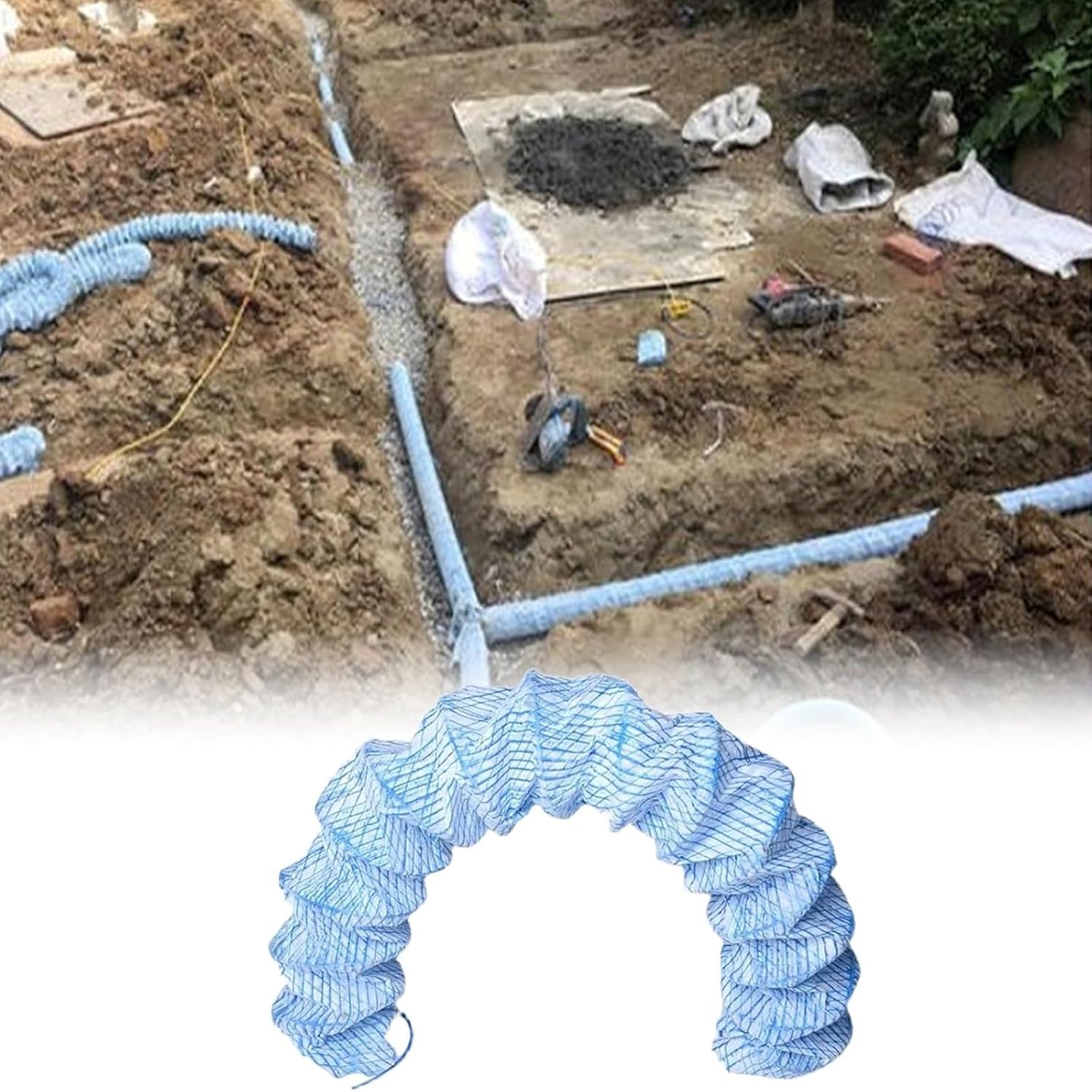 Flexible Drain Pipe - Perforated Corrugated Drainage System, Expandable ...