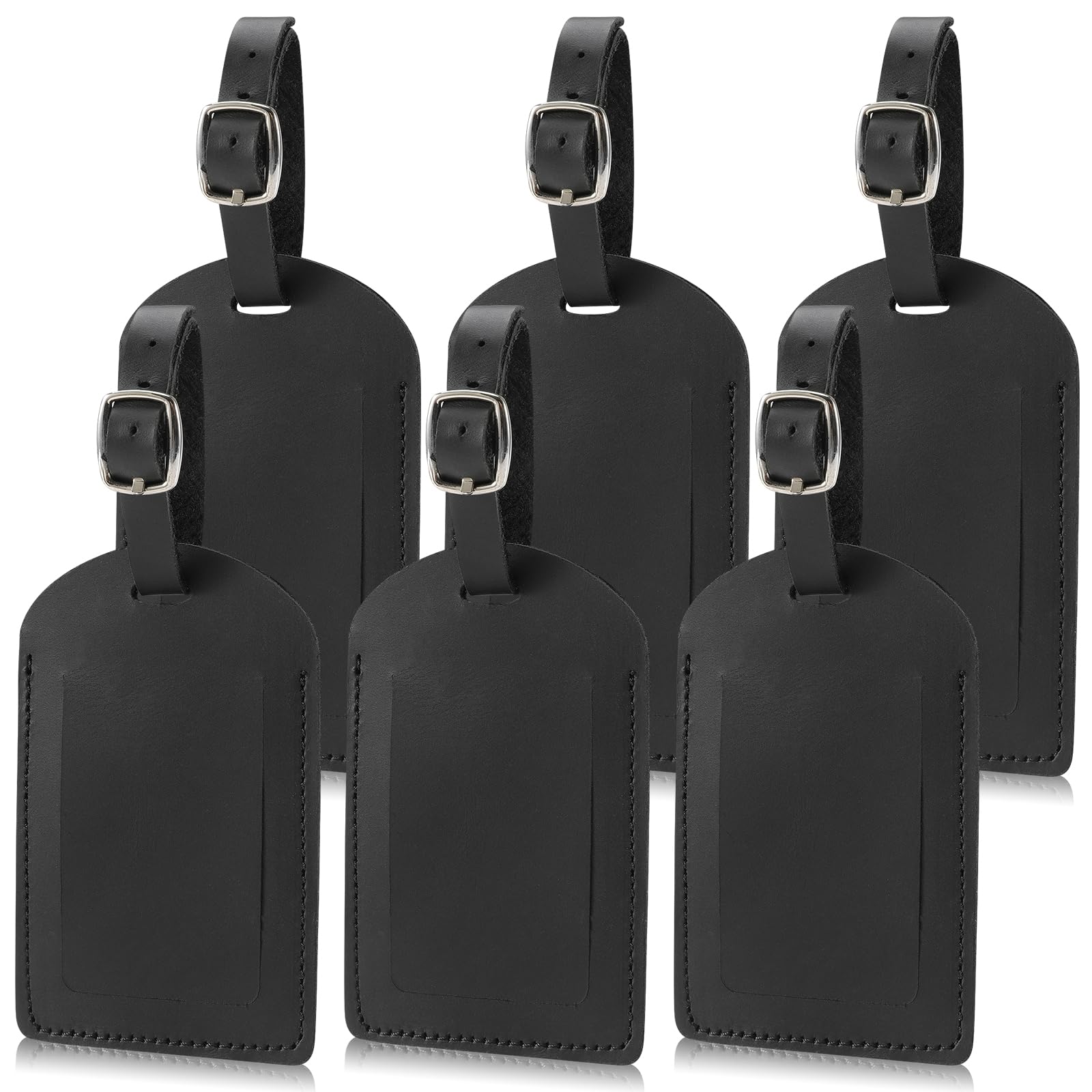 Amazon.com: Ringsun Genuine Leather Luggage Tag for Suitcases ID Tags ...