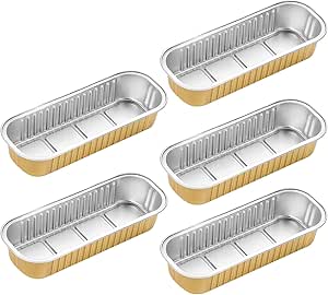 Amazon.com: 5 Pack Aluminum Foil Trays Thickened Tin Foil Box ...
