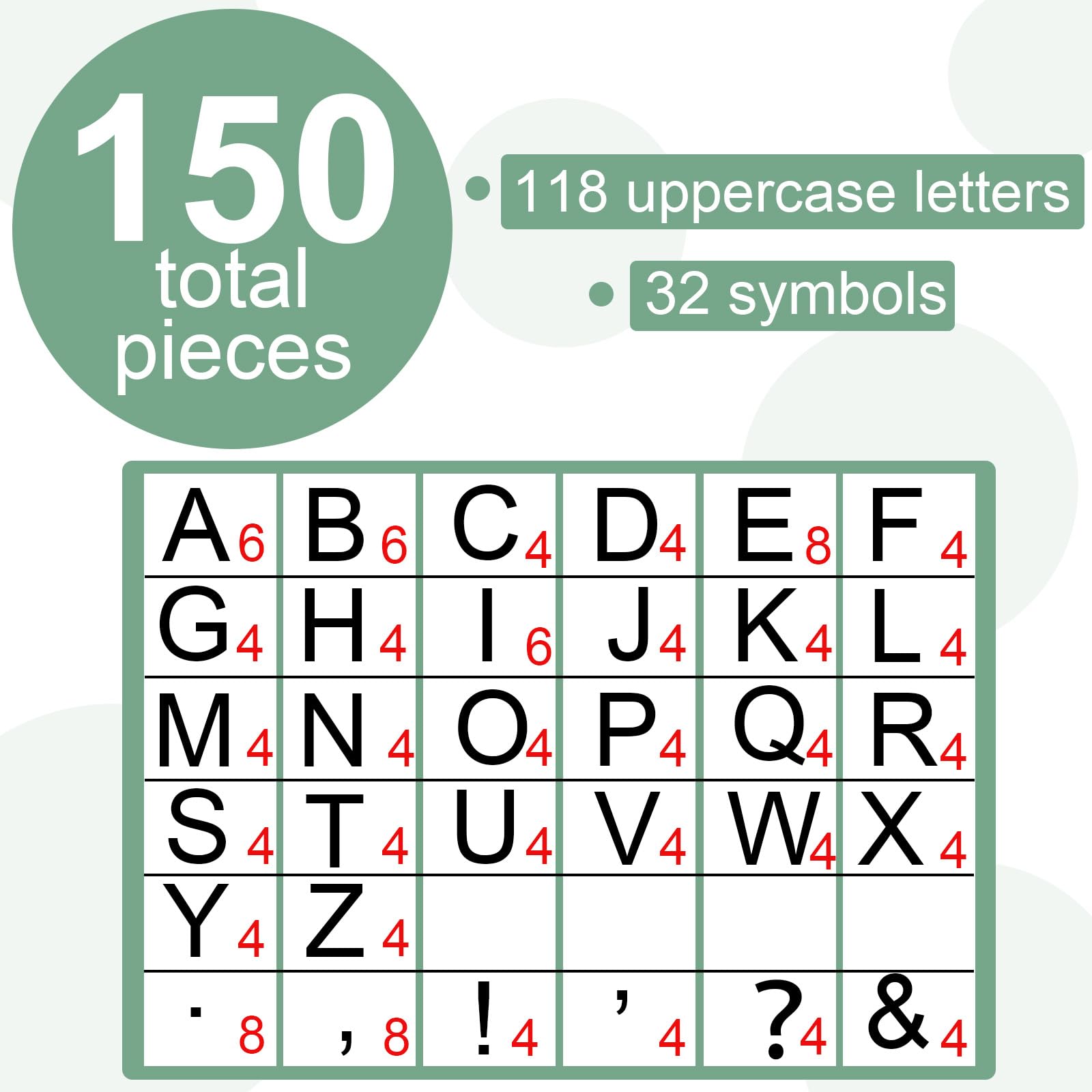 Snapklik.com : 150PCS Large 7" Font Bulletin Board Letters And ...