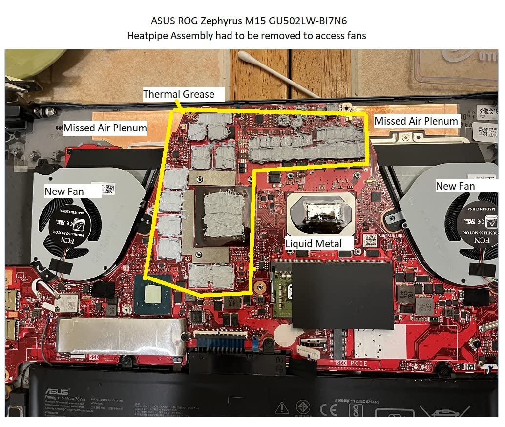 Amazon.com: Replacement CPU & GPU Cooling Fan for ASUS ROG Zephyrus ...