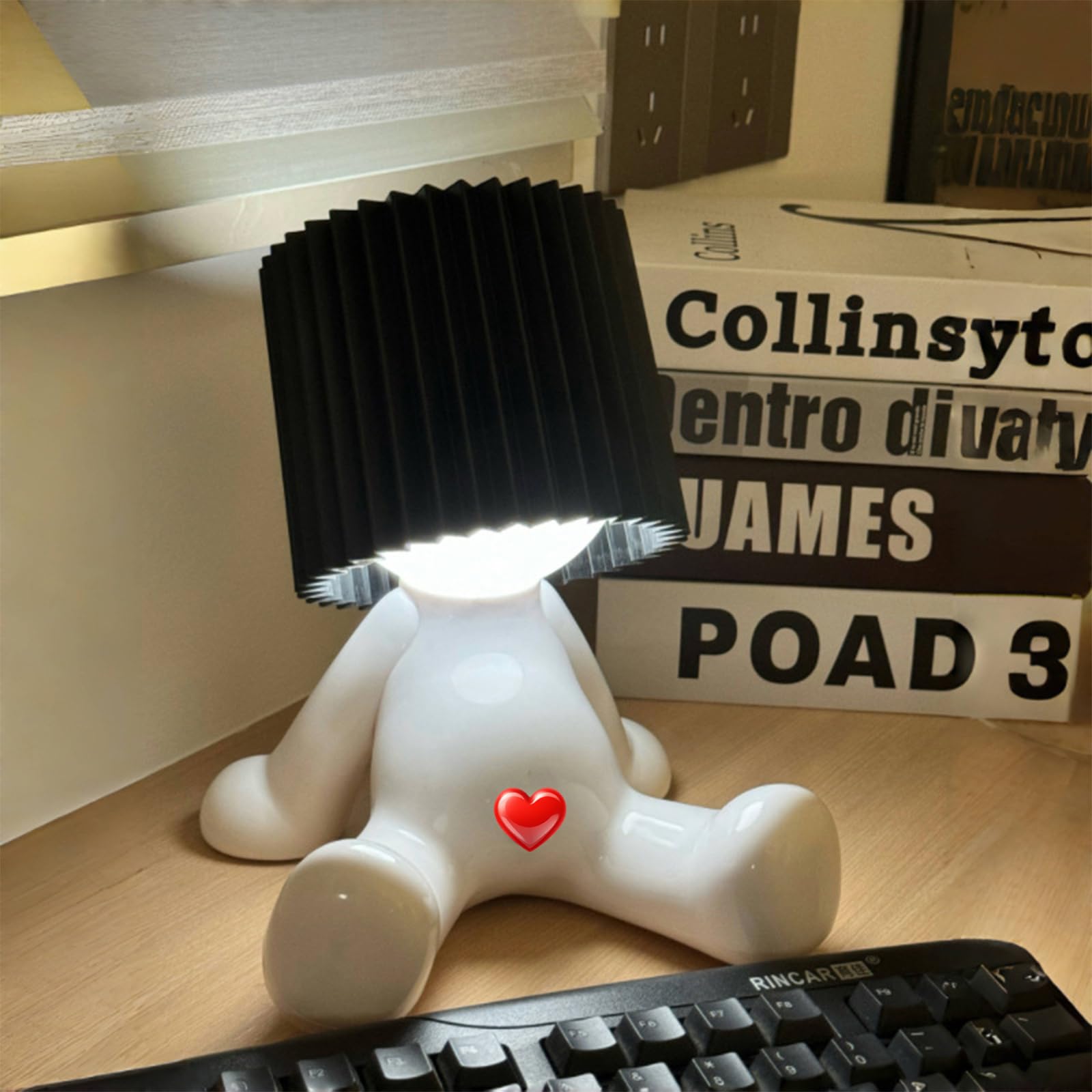 Modest Mike Lamp, Shy Boy Table Lamp, Shy Boy Lamp, A Little Shy Man ...