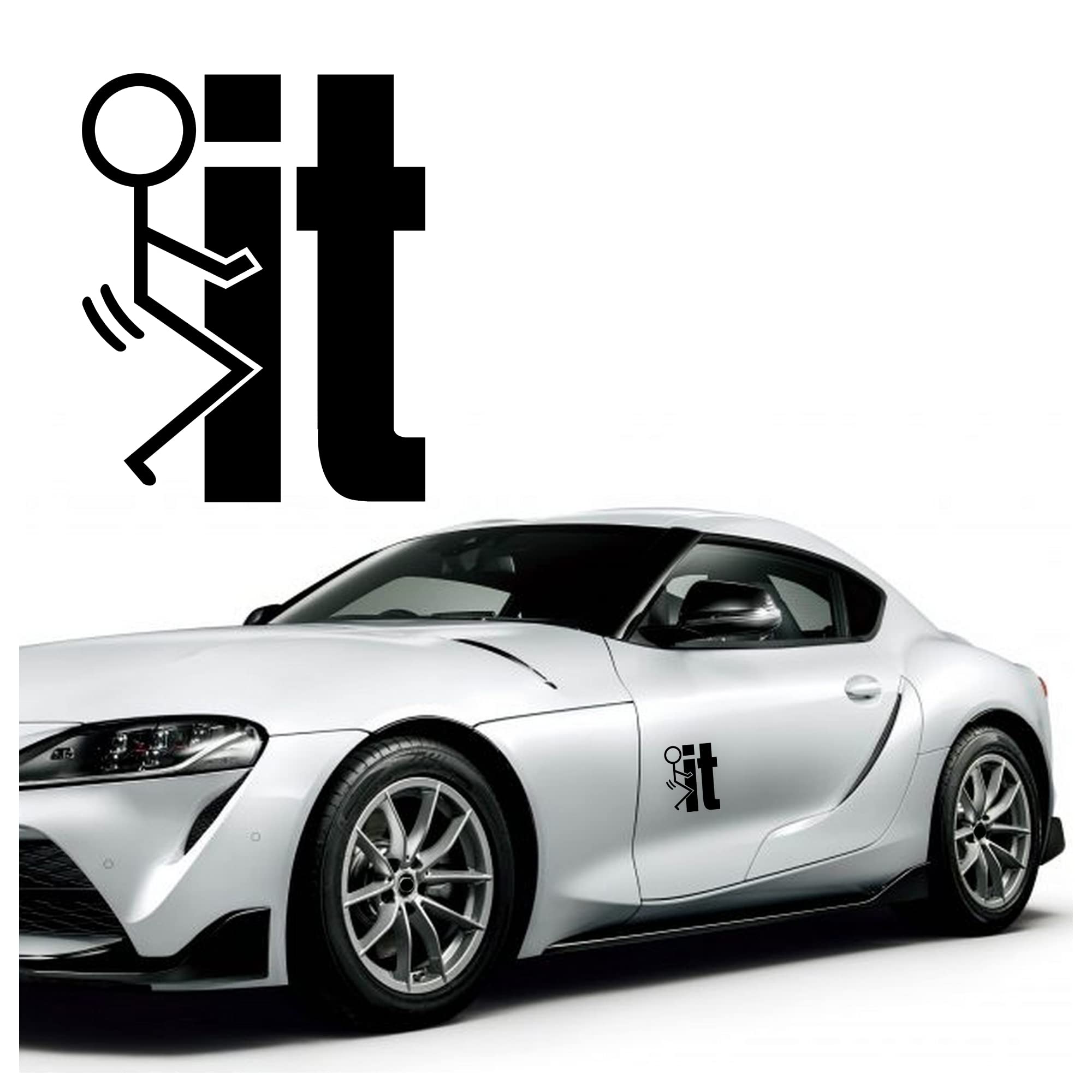 Amazon.com: Funny Car Decals FK It No-Marking Vinyl Car Window Stickers ...