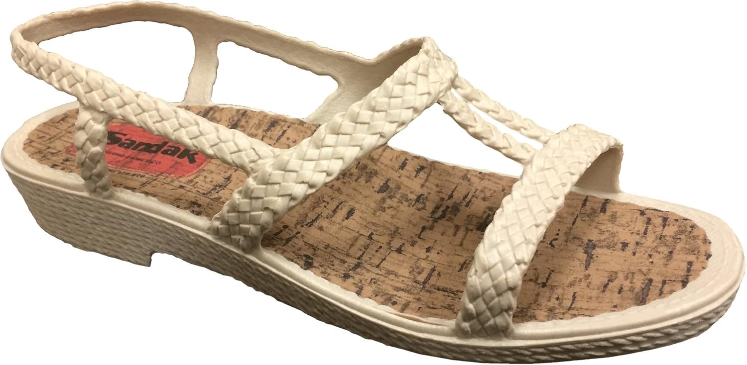 Amazon.com | Sandak Sandals Women's Marilu Sandal (10, Bone) | Flats