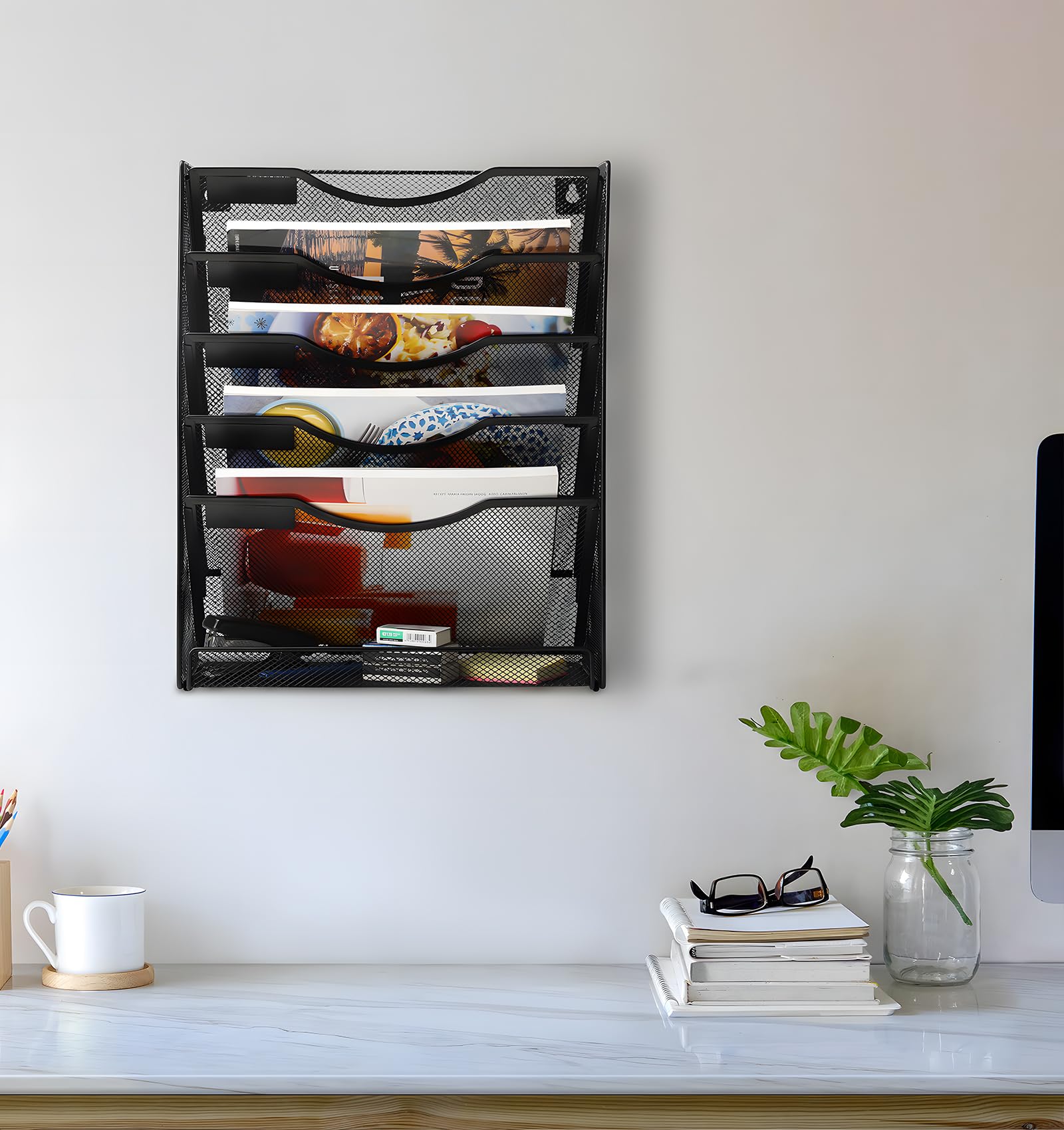 Snapklik.com : EasyPAG 5 Tier Wall File Holder Desk/Wall Mount Hanging ...