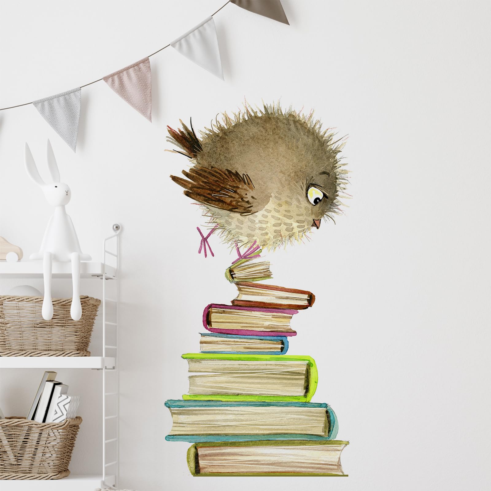 Amazon.com: Owls & Books Wall Decals,Cute Animal Wall Stickers ...