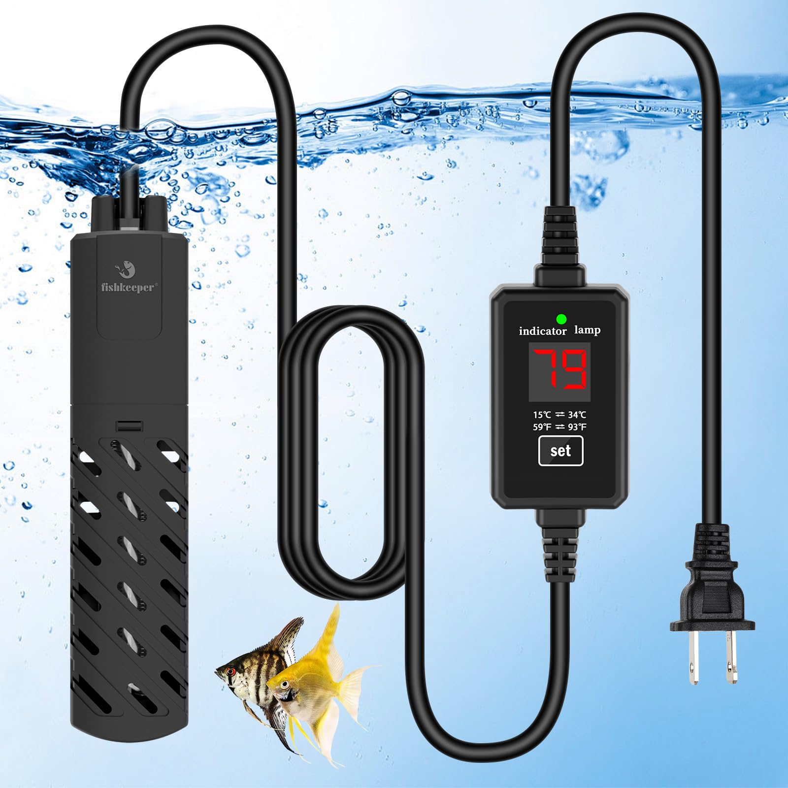 Amazon.com : Aquarium Heater,25W Fish Tank Heater with Over-Temperature ...