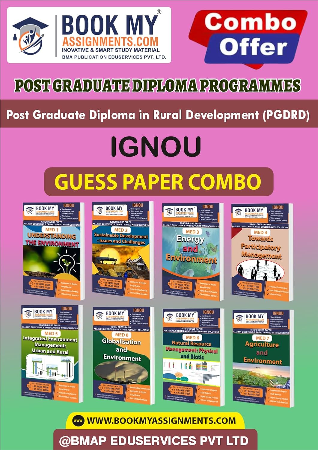 Buy IGNOU MED1 MED2 MED3 MED4 MED5 MED6 MED7 MED8 Guess Paper Notes ...