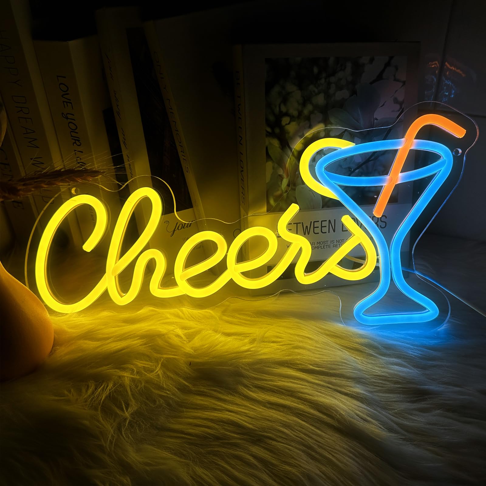 Amazon.com : Neon Cheers Sign for Home Bar LED Cheers Sign for Wall and ...