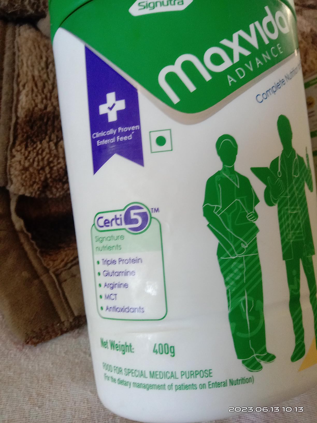 Maxvida Advance Complete Nutrition for enteral Feeds Jar -400g (Vanilla ...