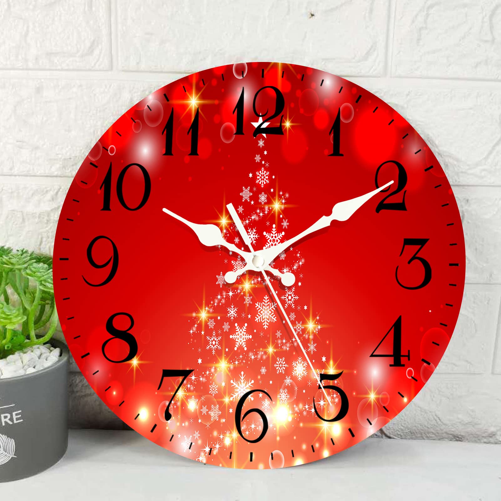 Amazon.com: ArtSocket Christmas Wall Clock Silent Non-Ticking ...