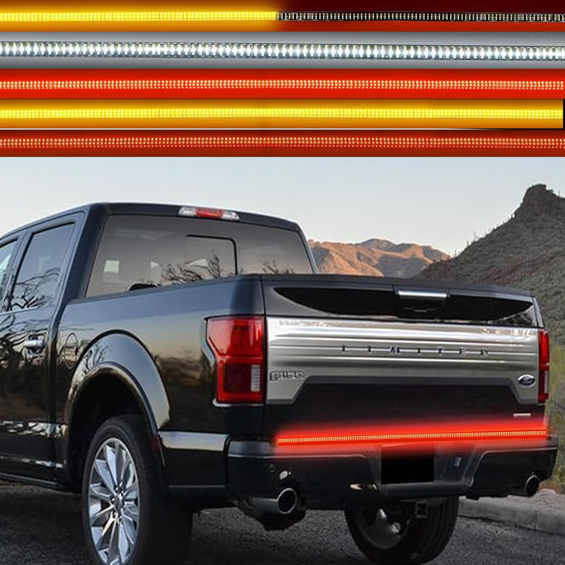 Amazon.com: FZSSHYG 60in Tailgate Light Strip,Triple Row LED Tailgate ...
