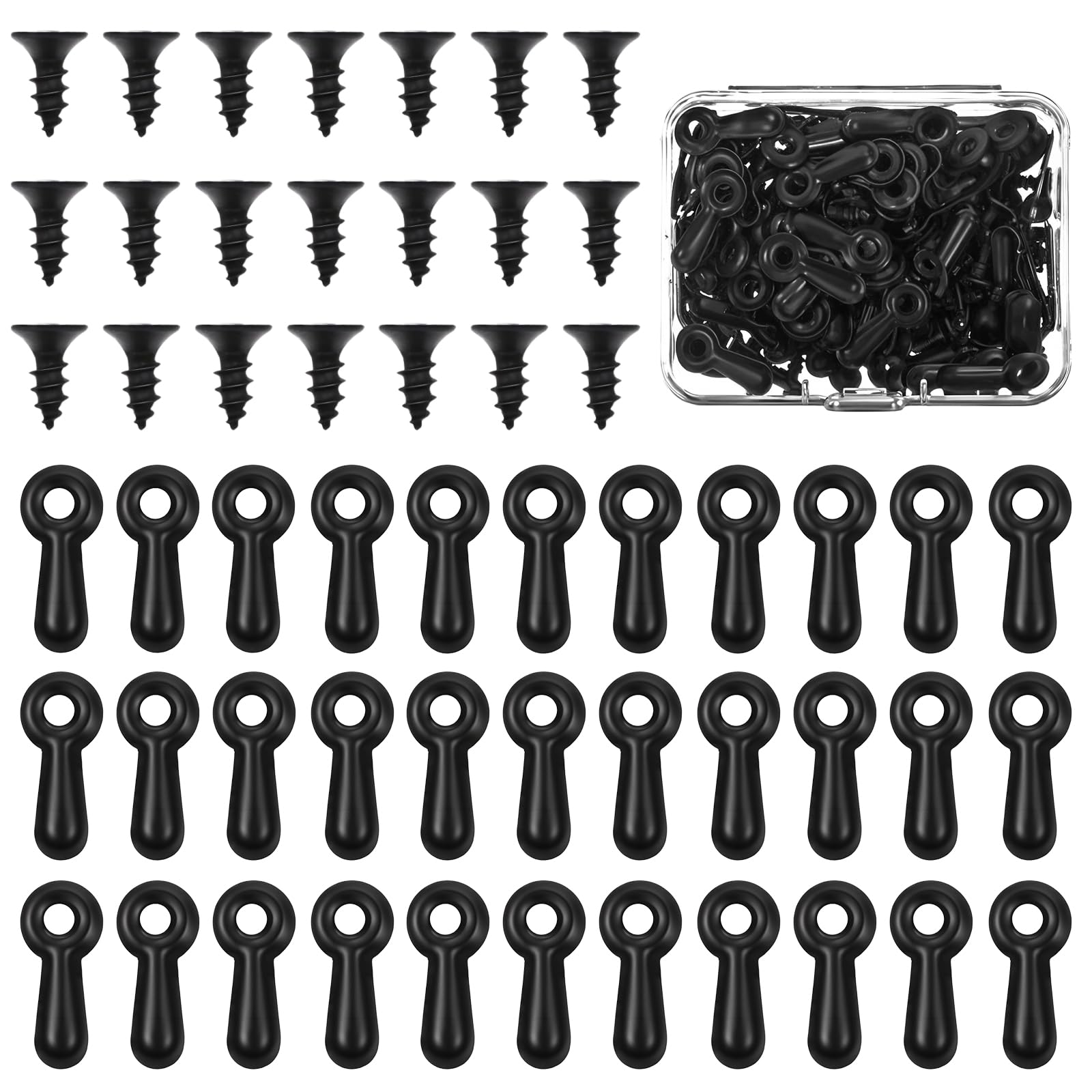 200 Pieces Metal Picture Frames Turn Button Fasteners with 200 Screws ...