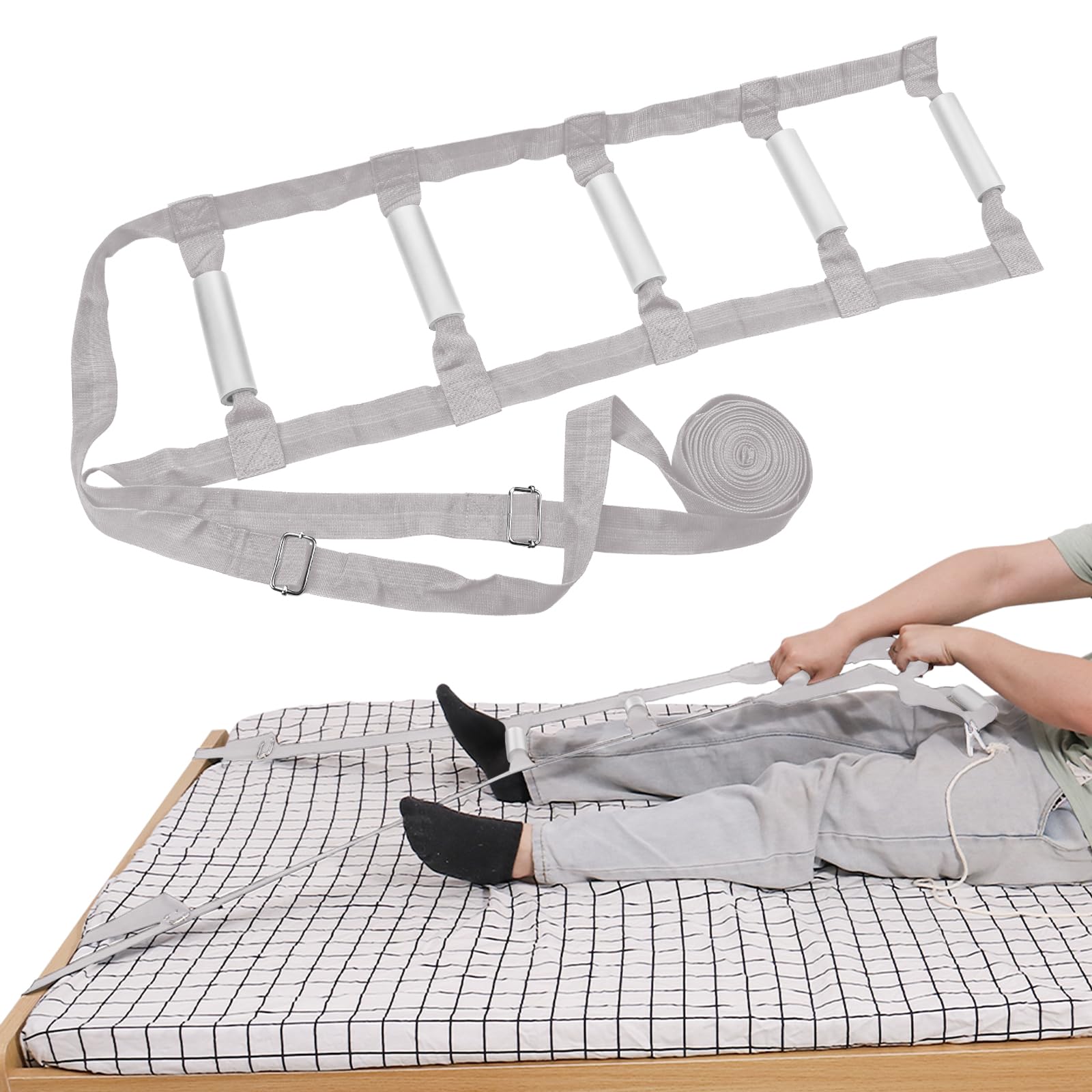 Amazon.com: Munzong Bed Ladder Assist 160 Inch, Grey Pull Up& Sit Up ...