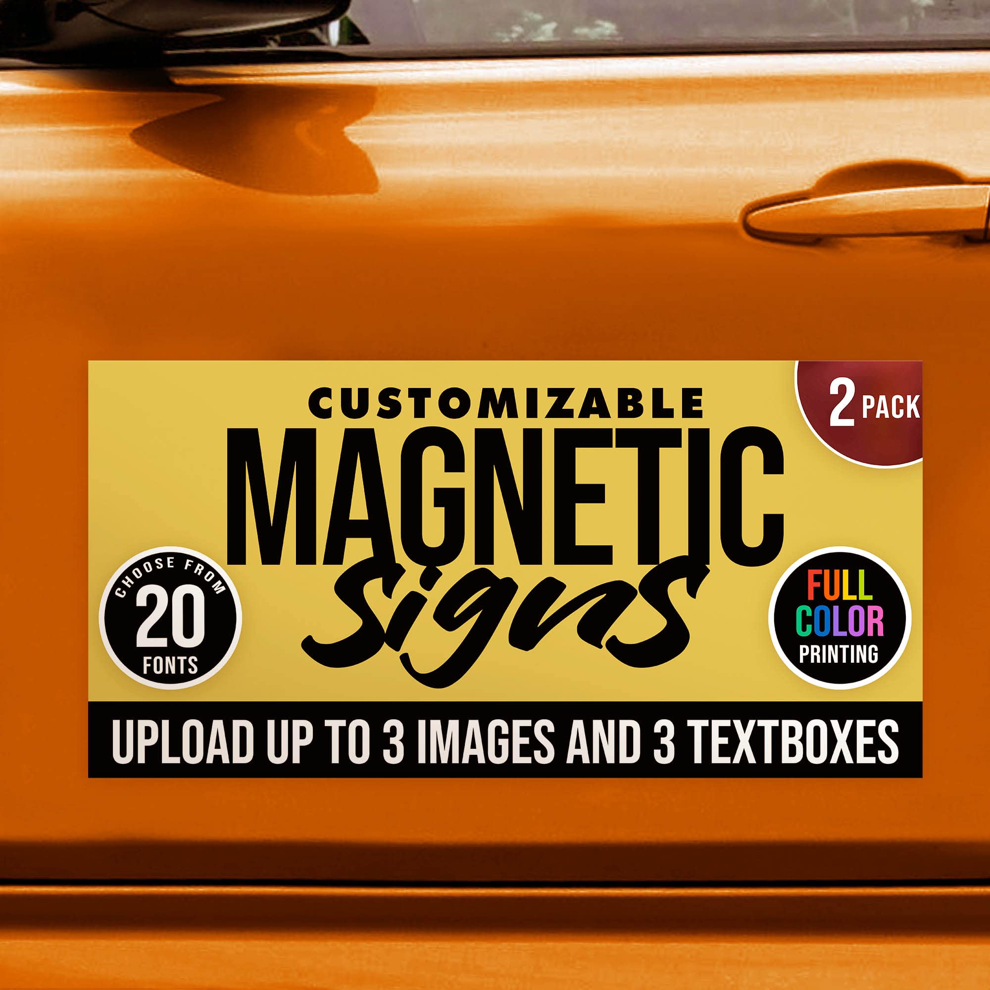 Amazon.com: 2-Pack,12"x24" Custom Magnet Signs in Full Color for ...