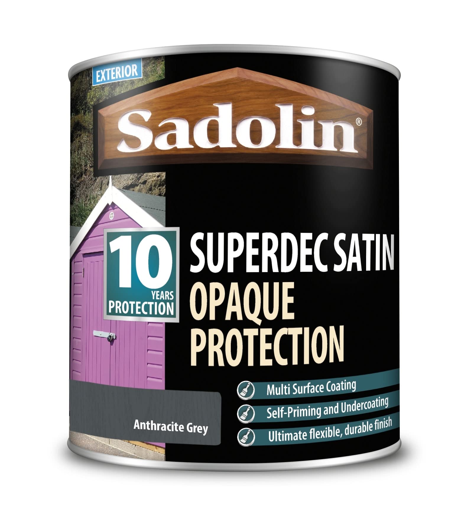 Sadolin Superdec Opaque Wood Protection 1 litre - Anthracite Grey ...