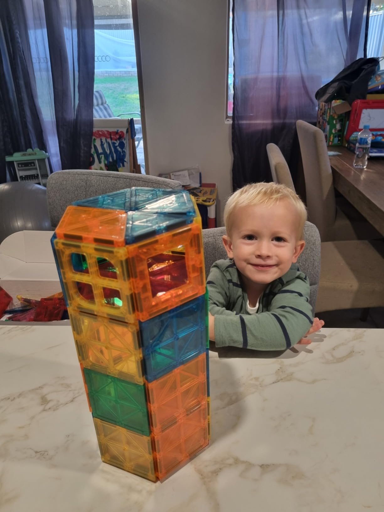 Jasonwell Magnetic Tiles Kids Magnetic Blocks Building Sets 3D Magnet ...