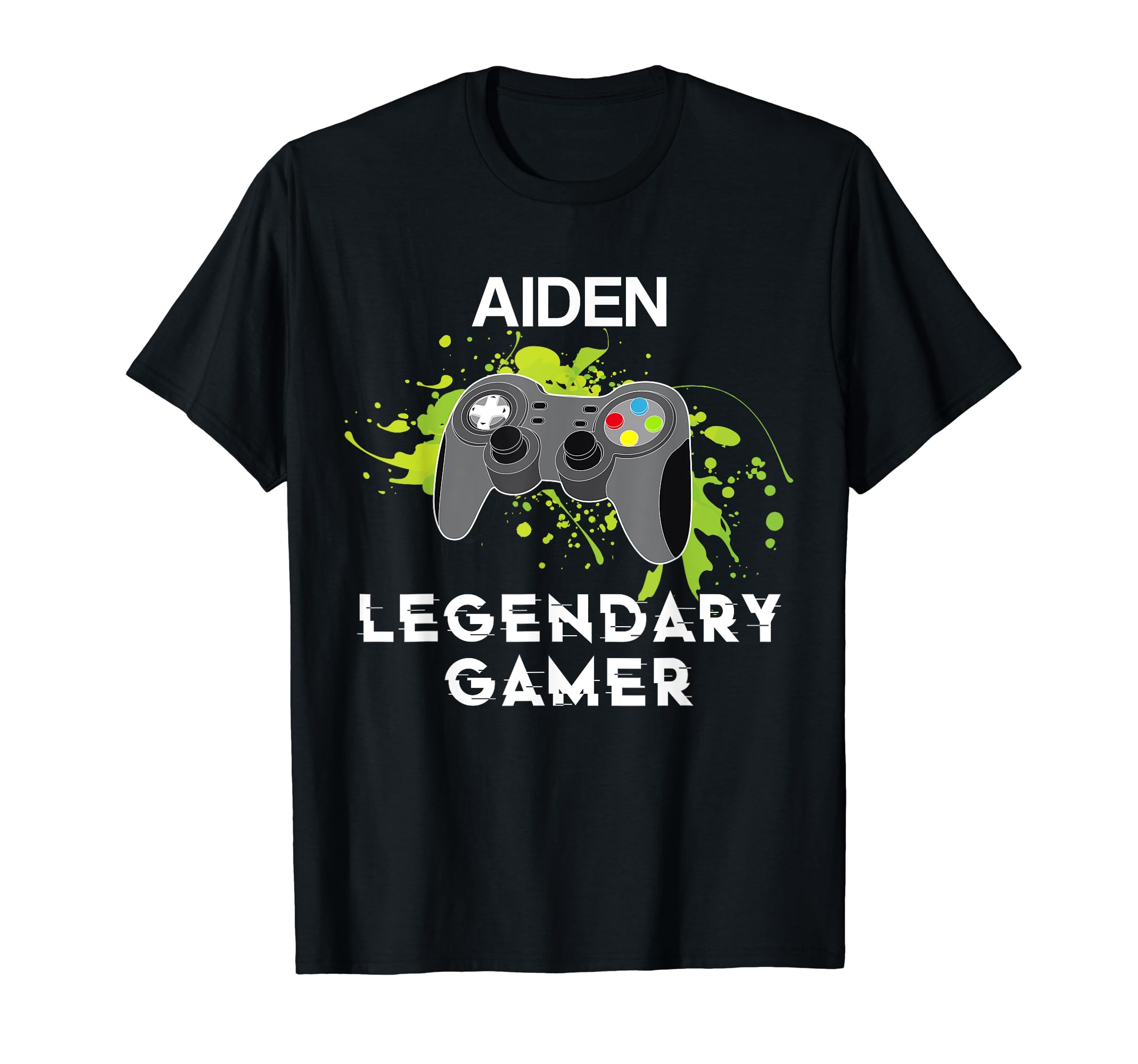 Amazon.com: Aiden Name Gift - Personalized Legendary Gamer T-Shirt ...