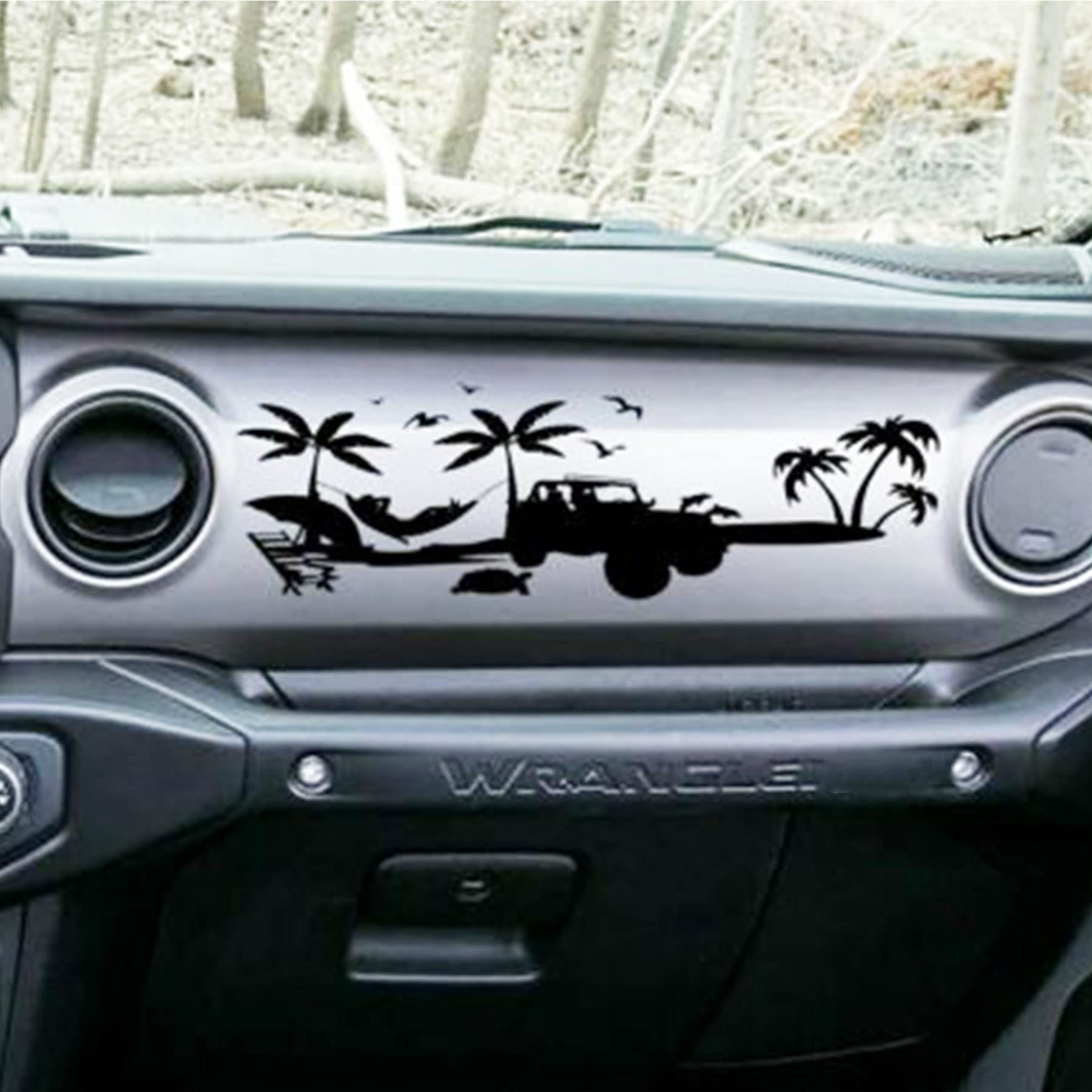 Snapklik.com : Zxiaochun Dashboard Decal Glove Box Beach Scenery Vinyl ...