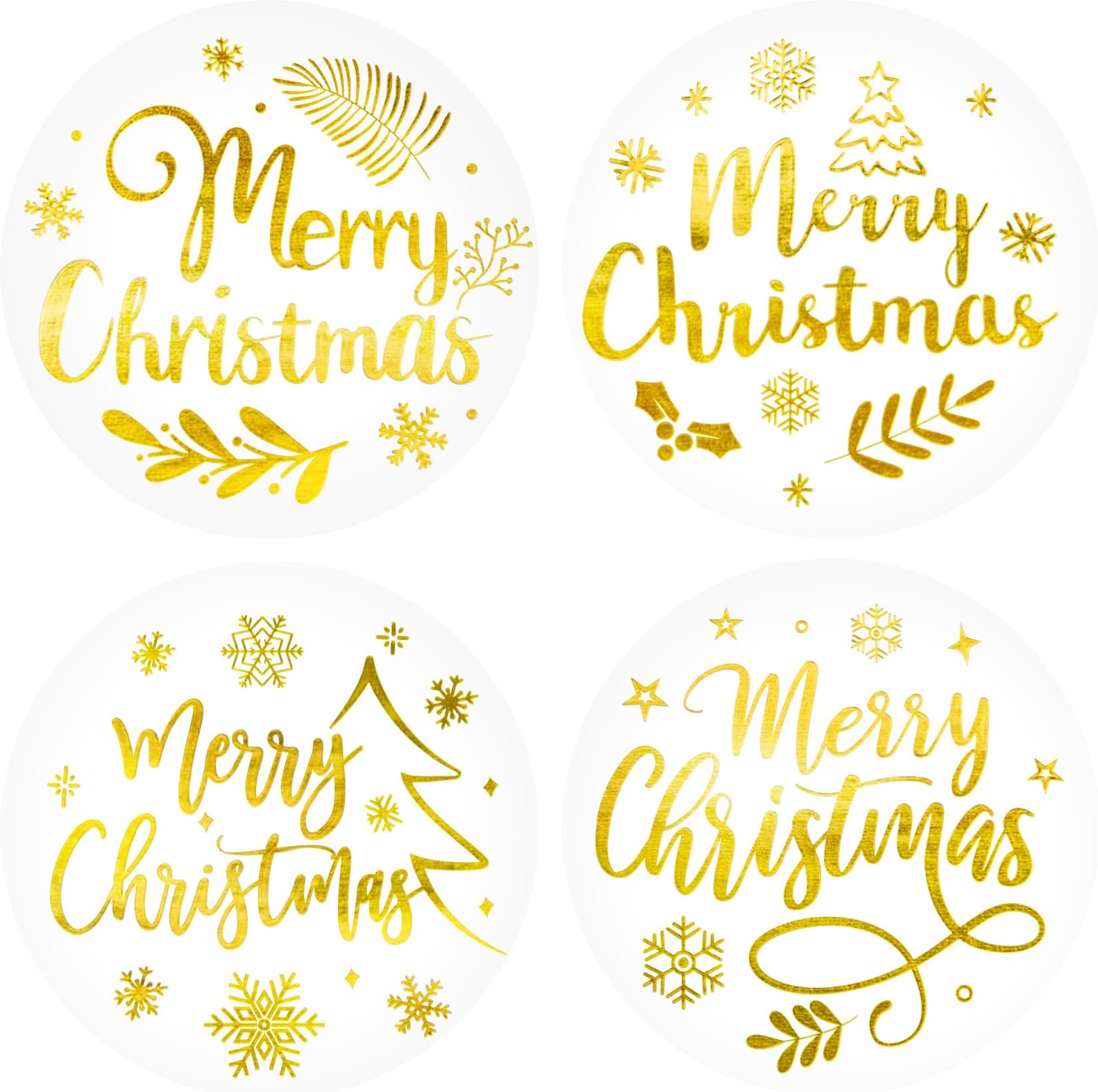 Amazon.com : Merry Christmas Stickers Clear Christmas Thank You Label ...