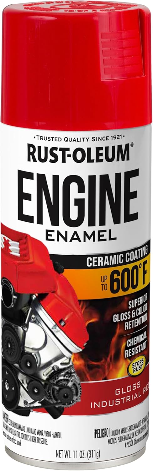 Rust-Oleum 366432 Engine Enamel Spray Paint, 11 oz, Gloss Industrial ...