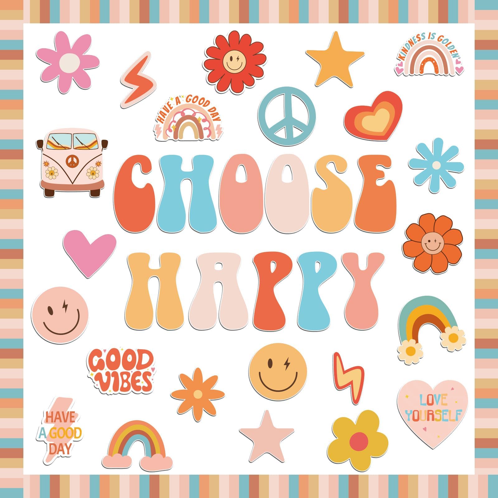 Snapklik.com : ZOiiWA Groovy Retro Bulletin Board Decoration Groovy ...